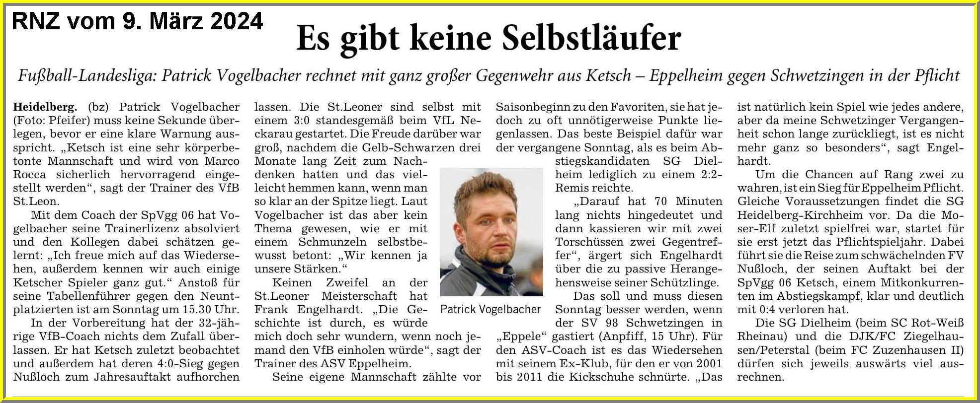 Presse 2024 : VfB St.Leon 1967 e.V.